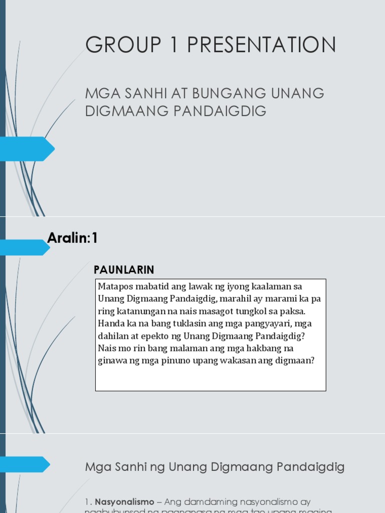 GROUP 1 PRESENTATION in Ap | PDF