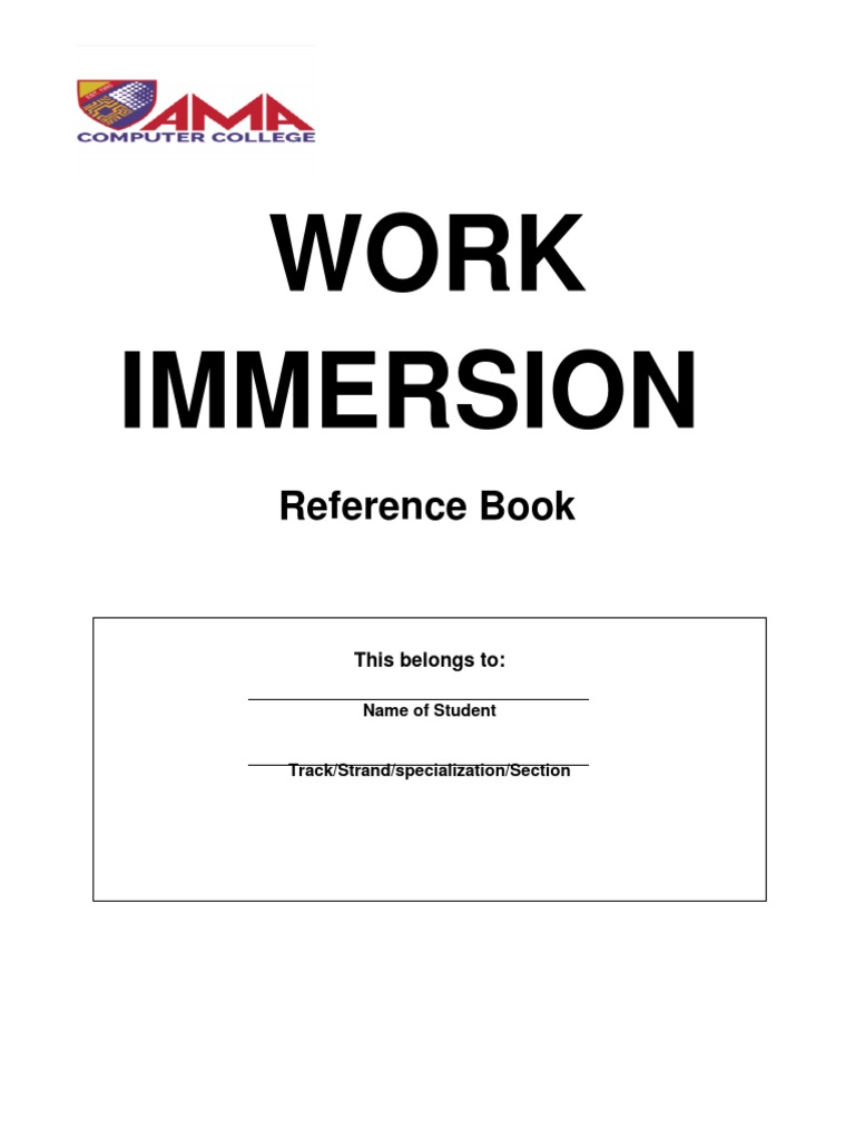Work Immersion Narrative Report Guide | PDF | Career & Growth | Business