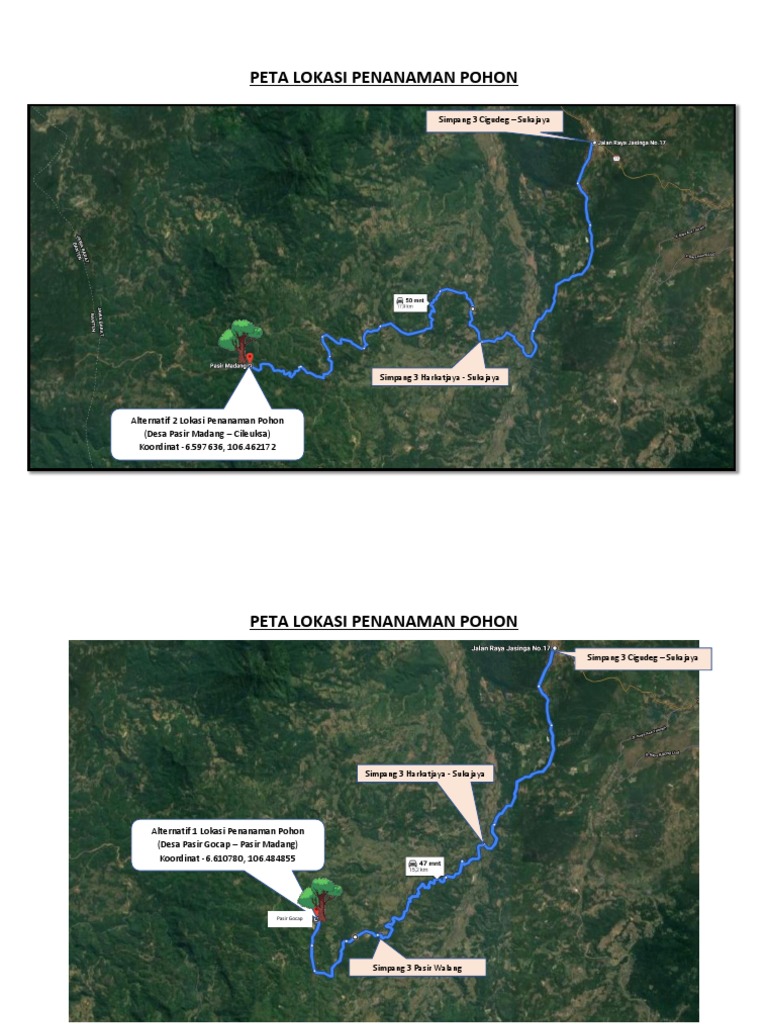 Peta Lokasi Penanaman Pohon | PDF