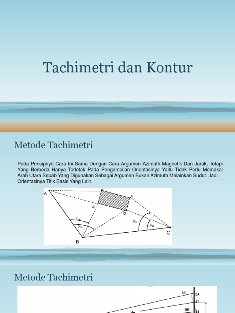 5.2 Tachimetri Dan Kontur | PDF | Surveying | Map