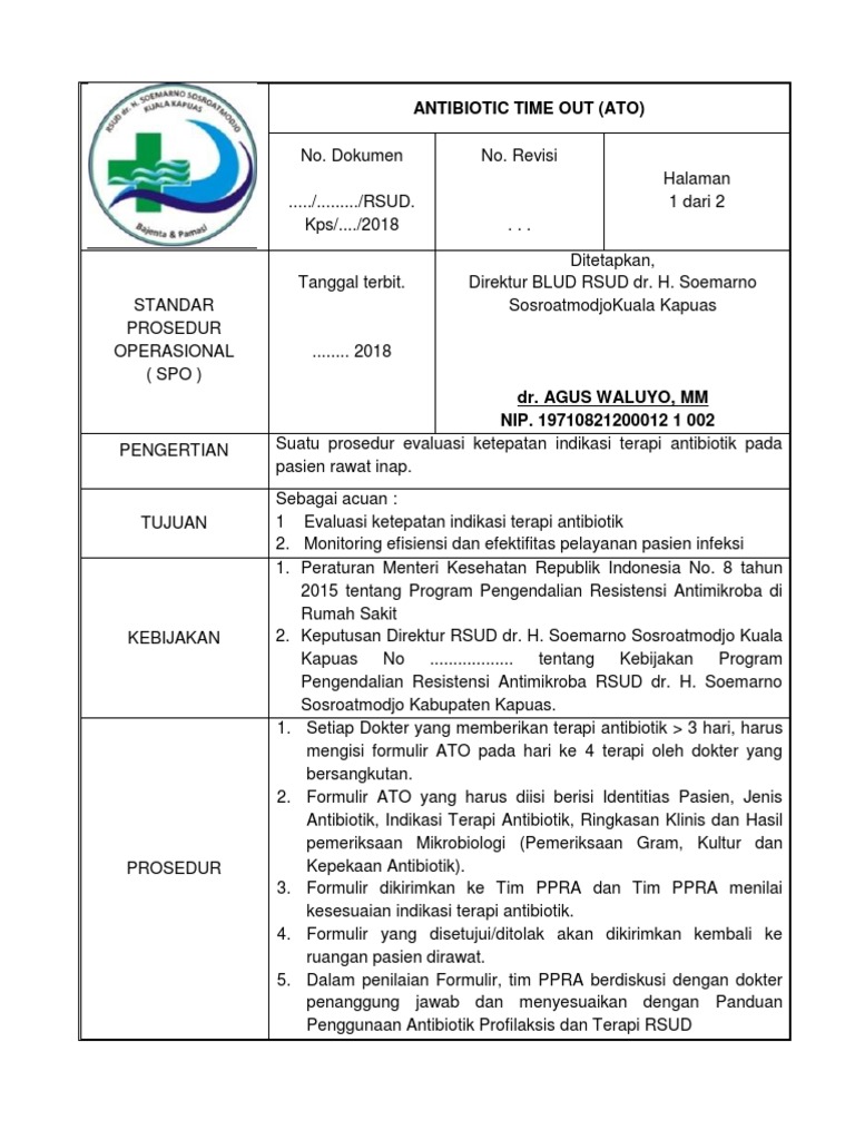 SPO Antibiotic Time Out (ATO) | PDF