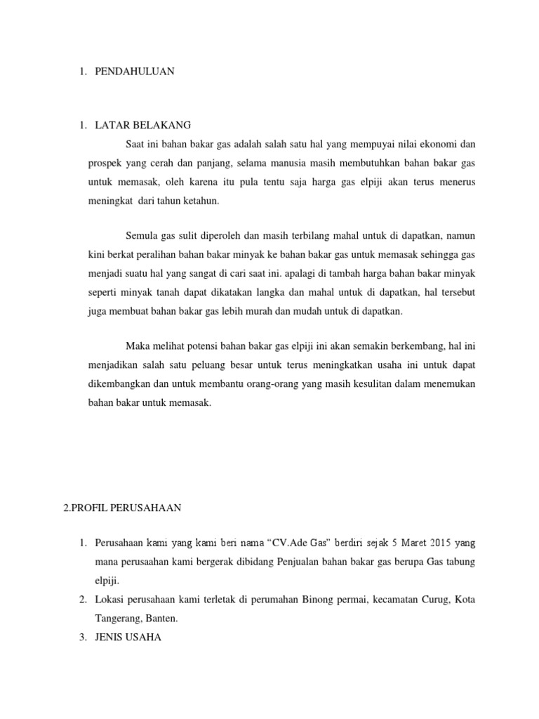 Proposal Tabung Gas. | PDF
