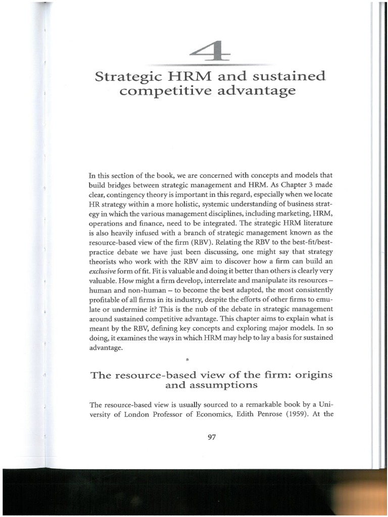 Chapter 4 | PDF | Strategic Management | Human Resource Management