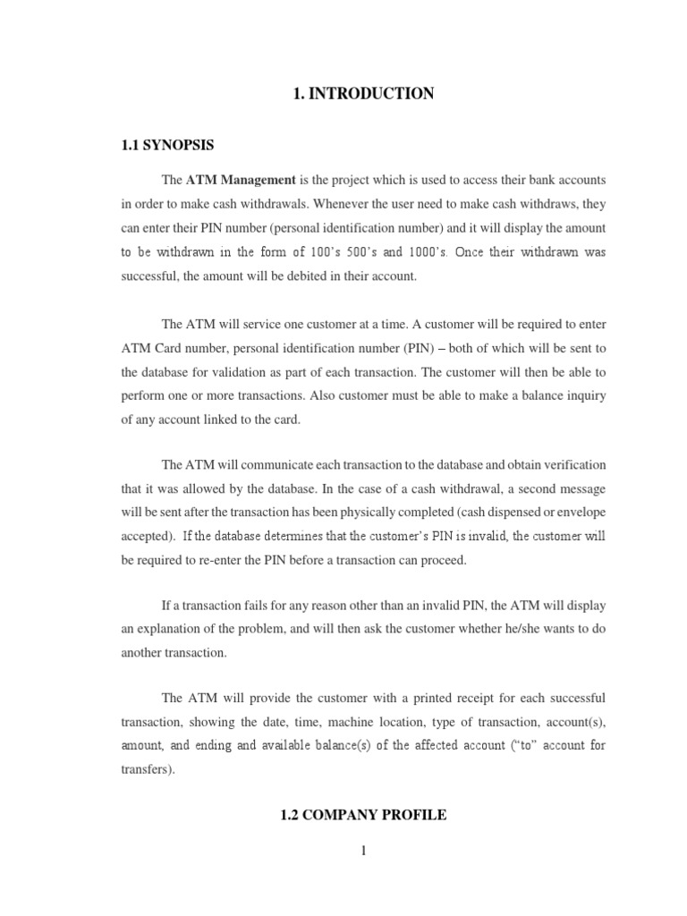 ATM Management | PDF | Sql | Relational Database