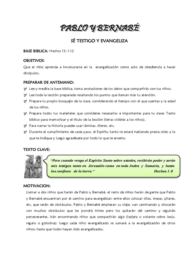 Pablo y Bernabe | PDF | Bernabé | Pablo el apóstol