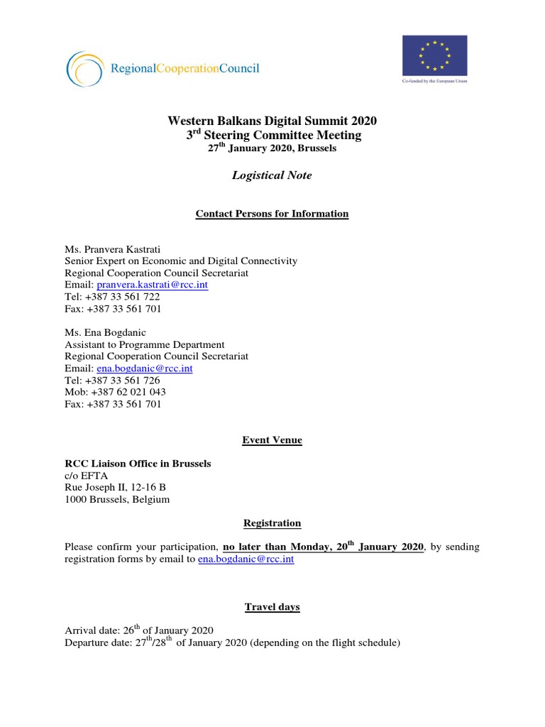 Logistical Note-Example | PDF | Travel Visa | Euro