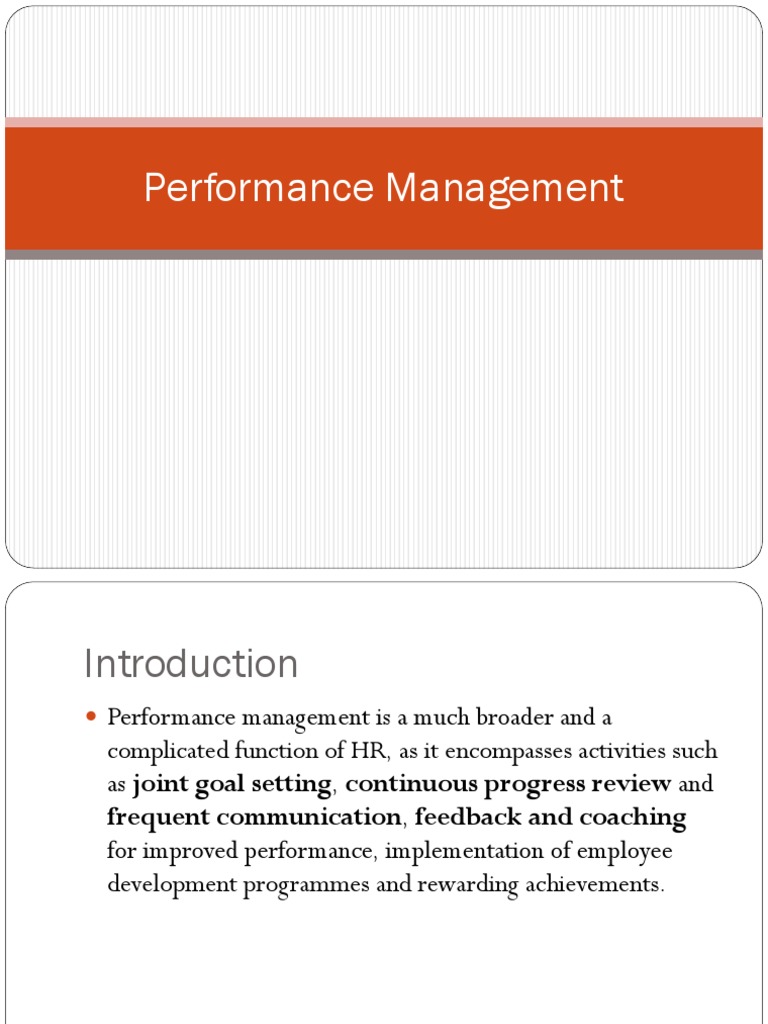 Performance Management | PDF | Performance Appraisal | Goal