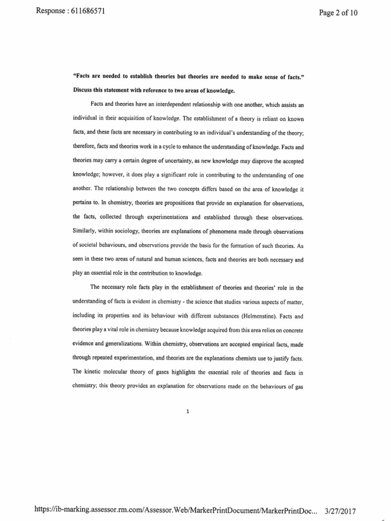 Tok Essay Sample A | PDF