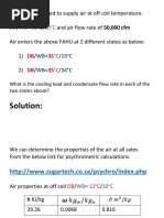 Chilled Water Flow Rate Calculation in FCU | PDF | Latent Heat | Heat