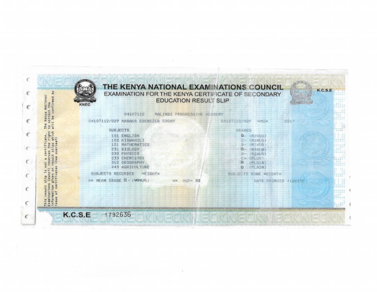 2017 Result Slip PDF | PDF