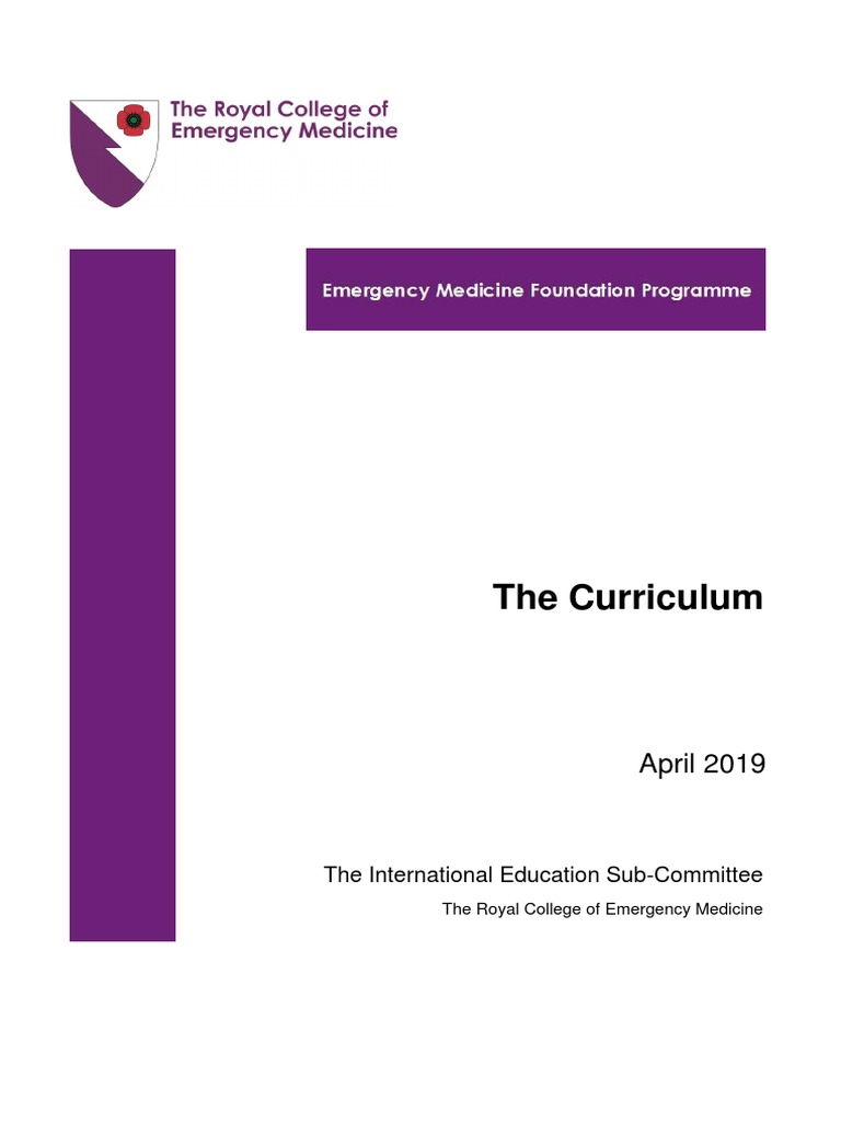EMFP Curriculum | PDF | Infection | Emergency Department