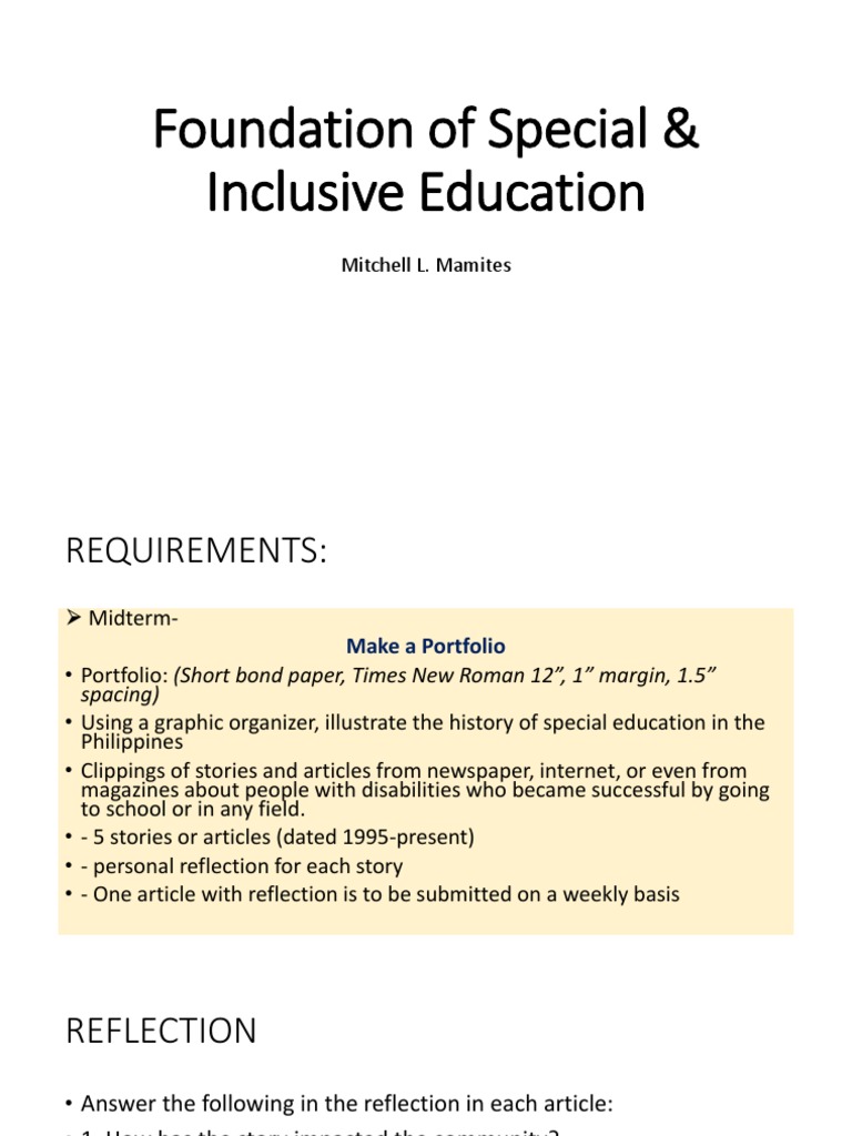 History Legal Bases of SPED PDF | PDF | Disability | Special Education