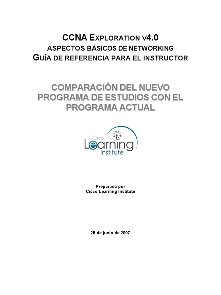 Ccna Exploration Network Fundamentals Irg Pdf Protocolo De Control