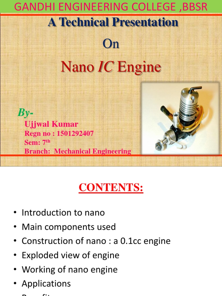 Nano Ic Engine | PDF | Internal Combustion Engine | Diesel Engine