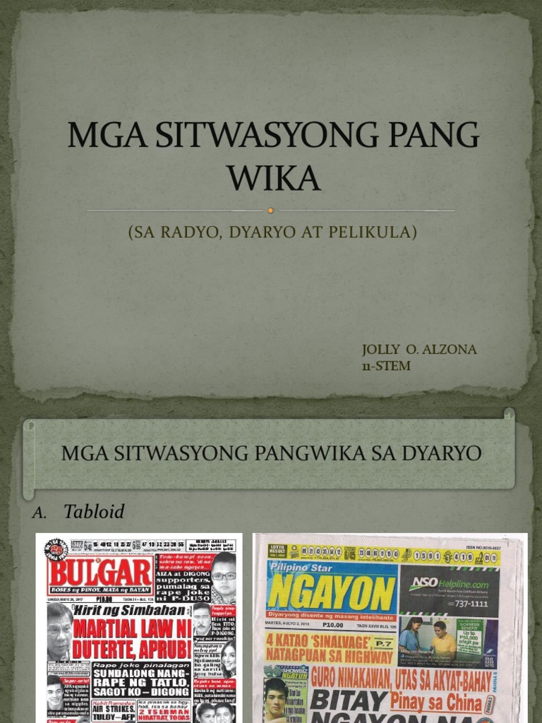 Filipino Report | PDF