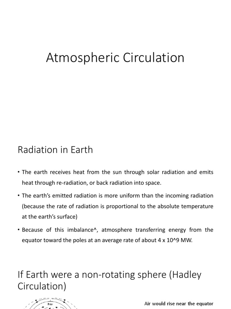 Understanding Atmospheric Circulation | PDF | Atmospheric Circulation ...