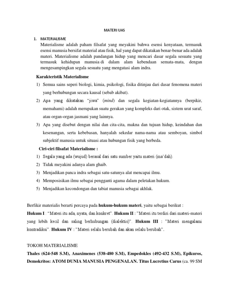 Materi Uas | PDF