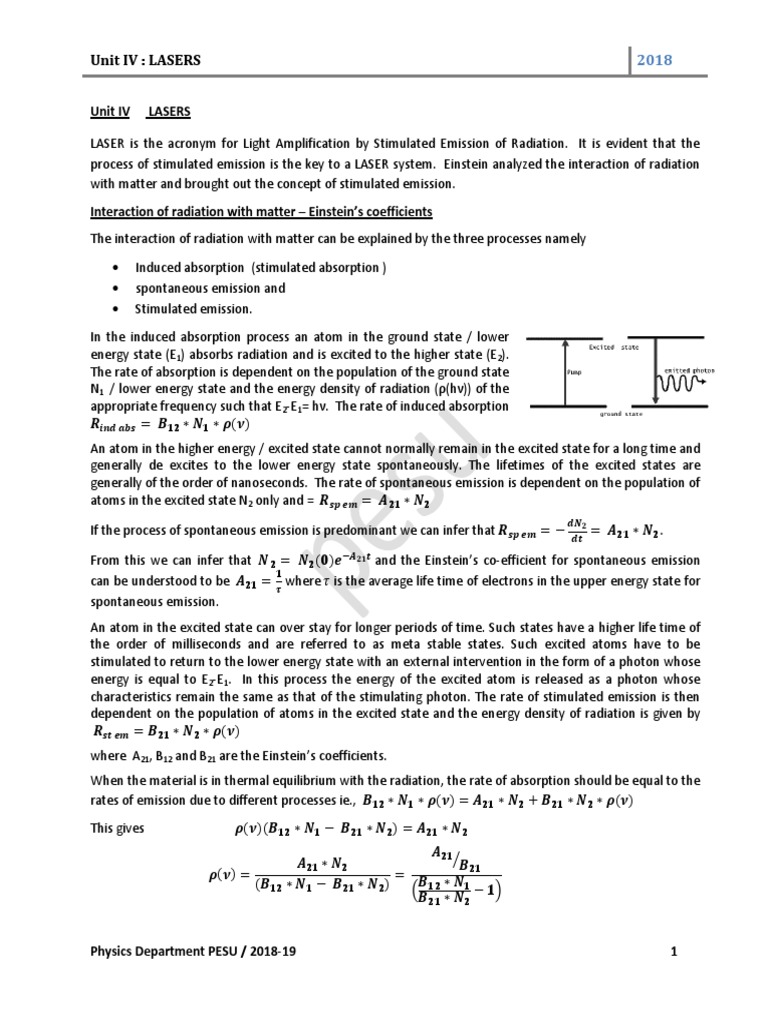 4 Lasers 2 PDF | PDF | Laser | Coherence (Physics)