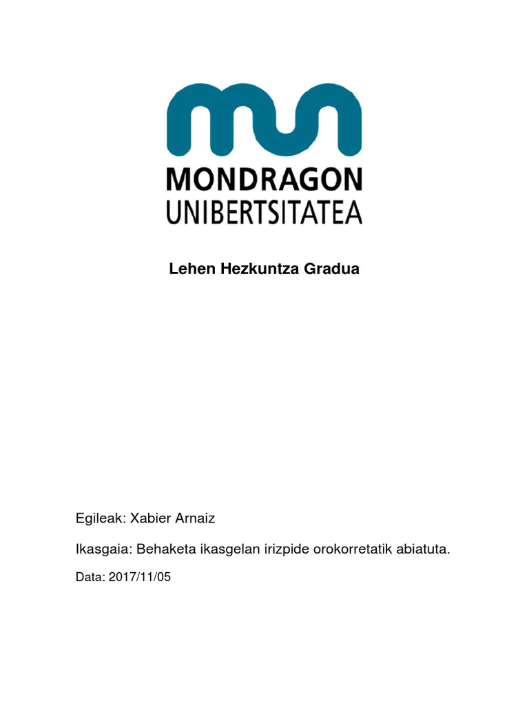 Banakako Txostena | PDF