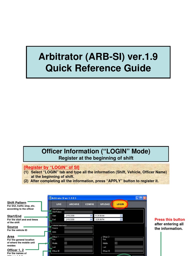 ARBTR (SI) Quick Reference Guide Ver1.9 | PDF | Camera | Metadata