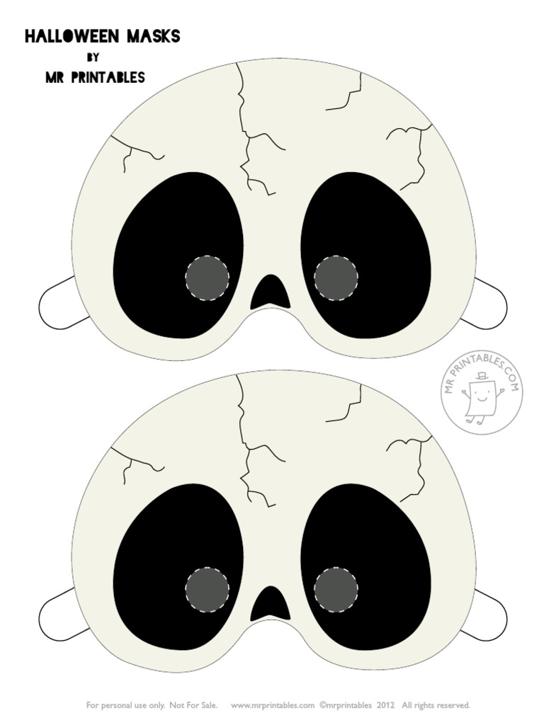 Mrprintables Printable Mask Halloween Skull PDF | PDF