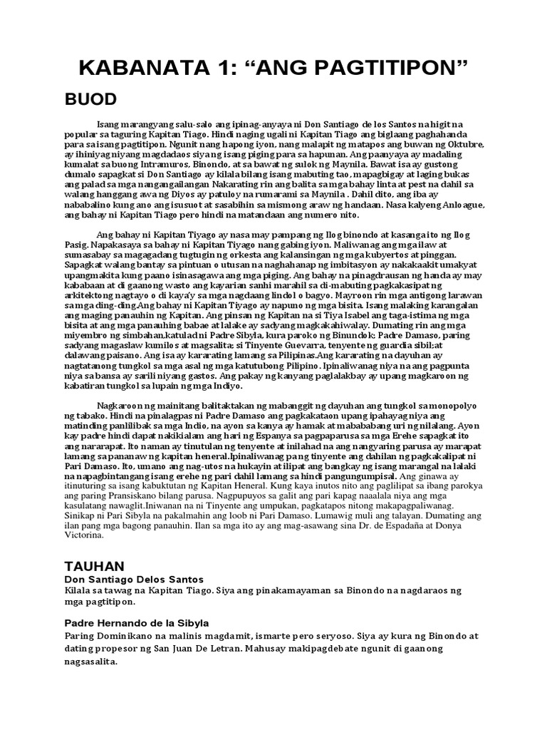 Kabanata 1 Noli | PDF