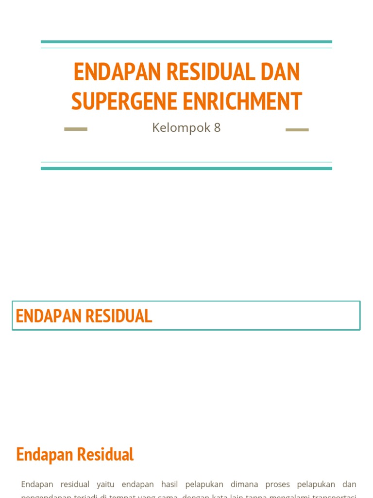Endapan Residual dan Supergene Enrichment | PDF