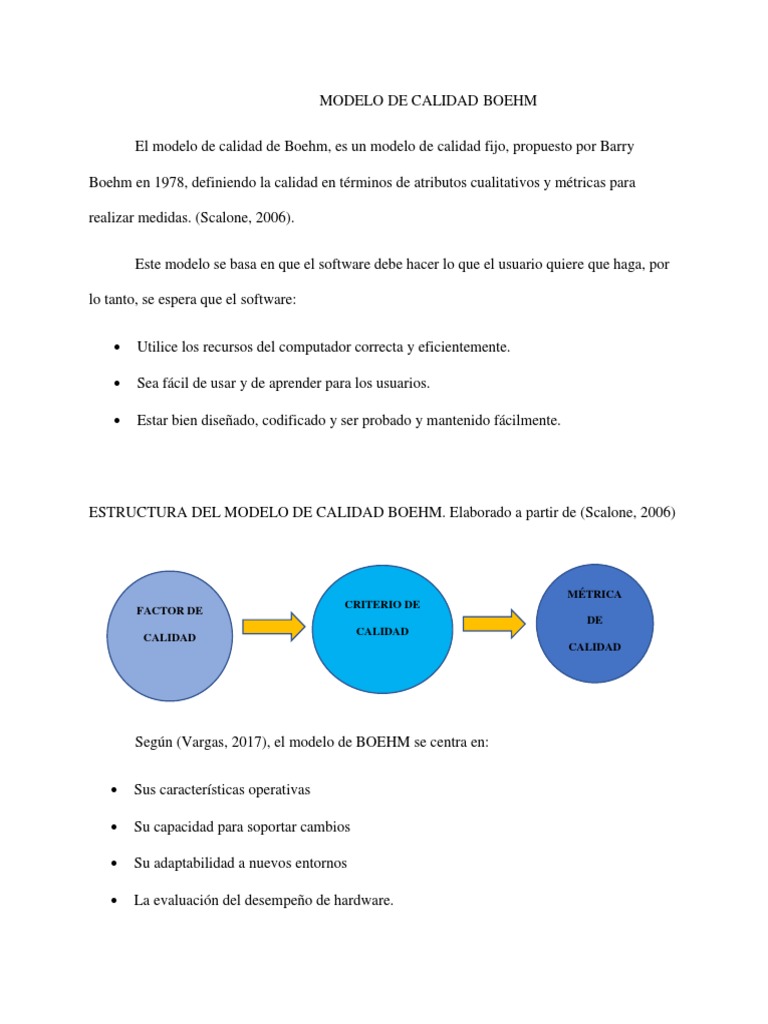 Modelo de Calidad Boehm | PDF | Software | Ingeniería