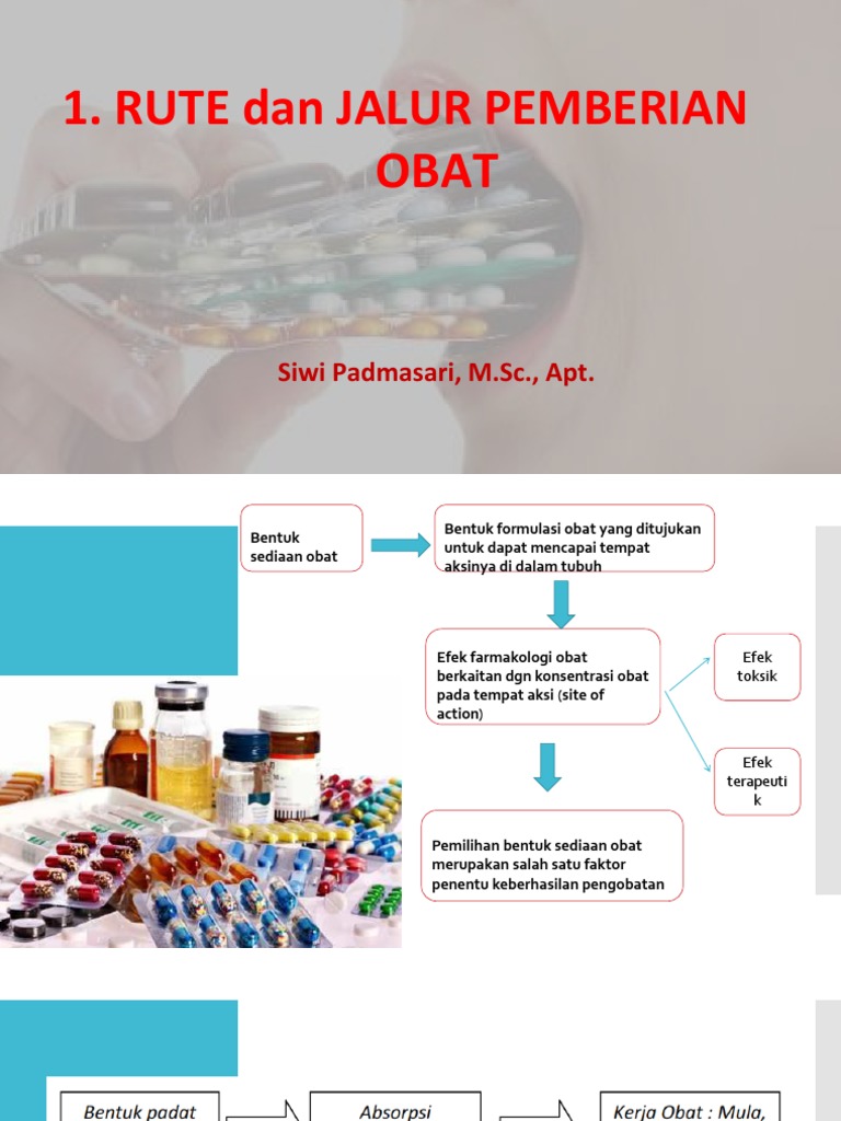 Rute Dan Jalur Pemberian Obat | PDF