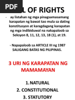 Bill of Rights Tagalog | PDF