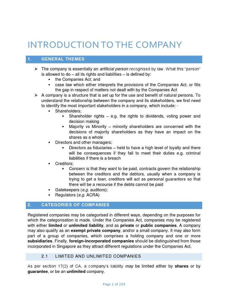 LOBO Final Notes 1 | PDF | Piercing The Corporate Veil | Guarantee