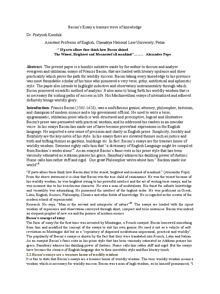 Francis Bacon PDF | PDF | Scientific Method | Experiment