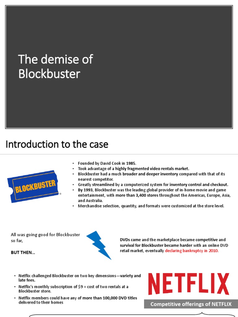 The Demise of Blockbuster | PDF | Dvd | Netflix