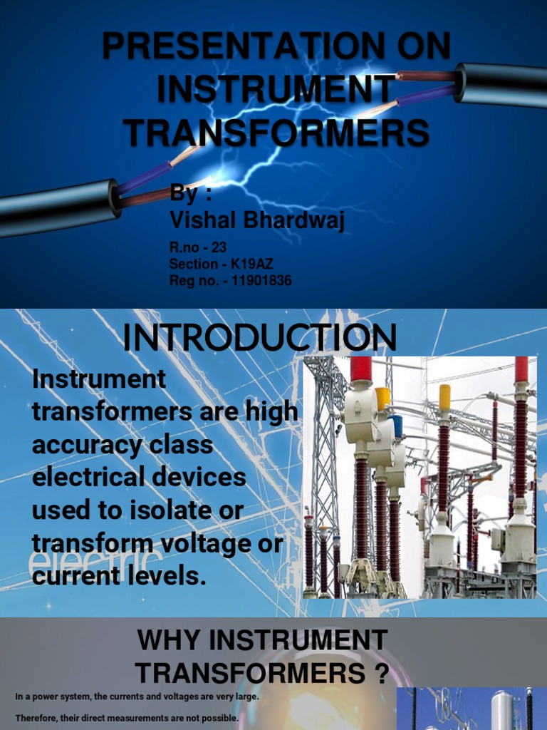 Presentation On Instrument Transformers | PDF | Transformer ...