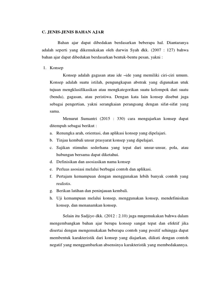 Jenis-Jenis Bahan Ajar | PDF