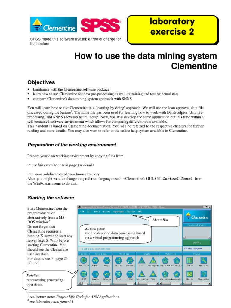 How To Use The Data Mining System Clementine: Objectives | PDF | Artificial Neural Network ...