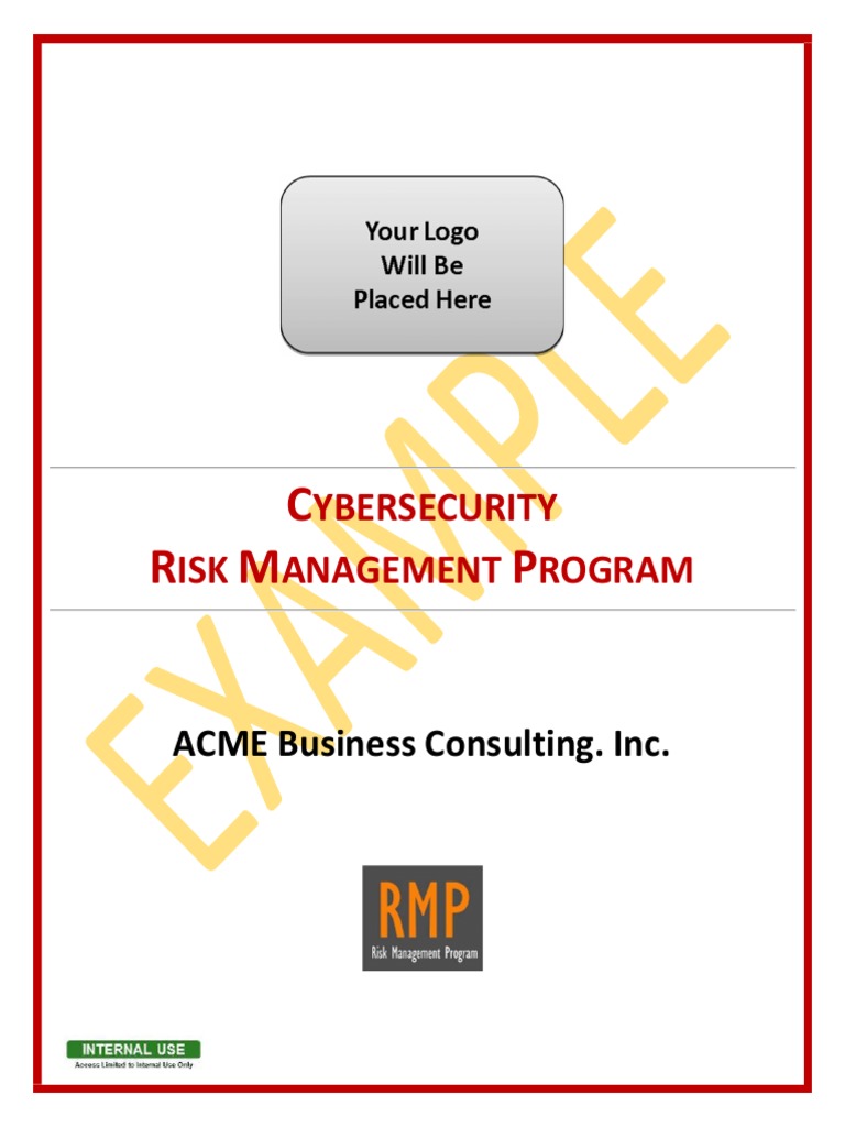 Example Cyber Security Risk Management Framework Template RMF | PDF ...