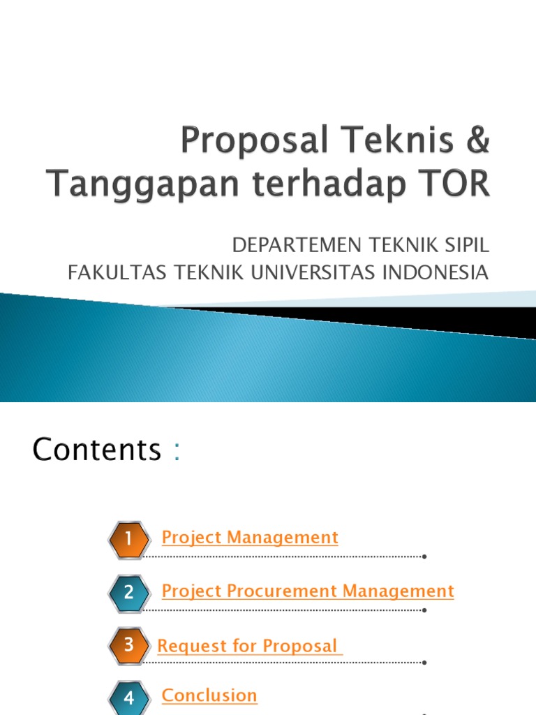 Proposal Teknis - Manajemen Proyek 2012 | PDF | Procurement | Sales