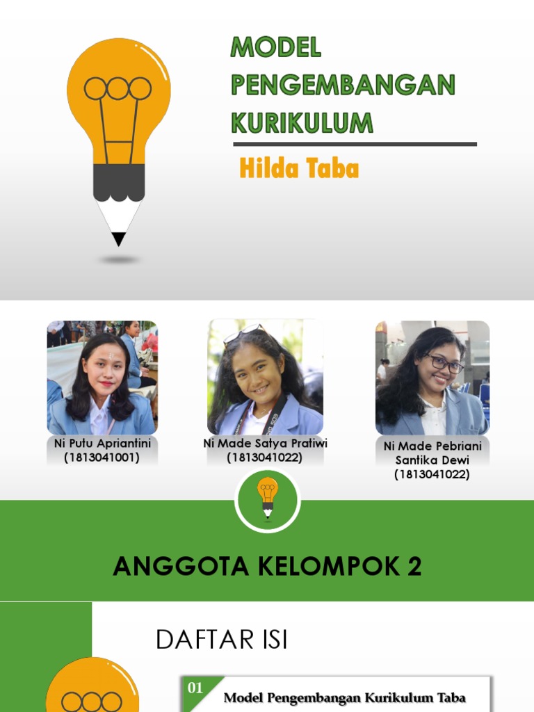 (KELOMPOK 2) Model Kurikulum Hilda Taba | PDF