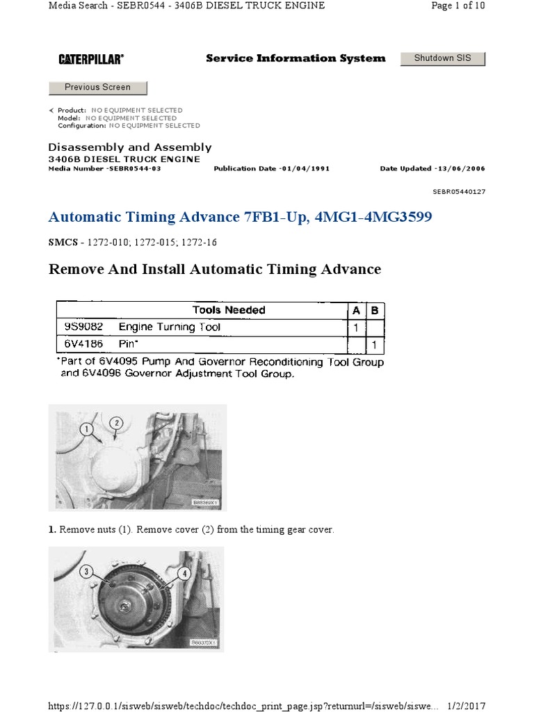 Automatic Timing Advance 7FB1-Up, 4MG1-4MG3599 | PDF | Diesel Engine ...
