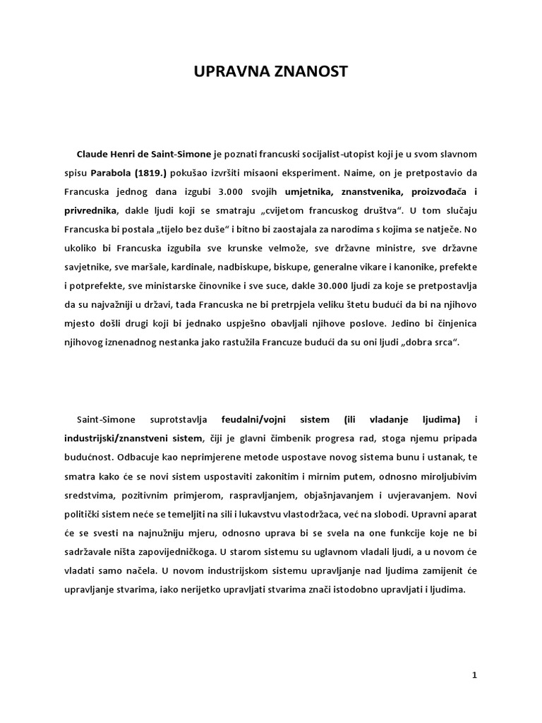 Upravna Znanost - Moja Skripta - 2016 | PDF