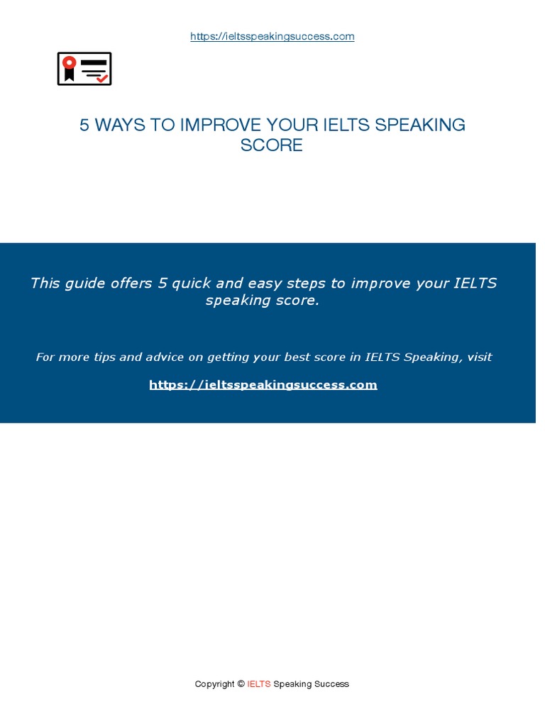 5 Ways To Improve Your Ielts Score PDF | PDF | International English ...