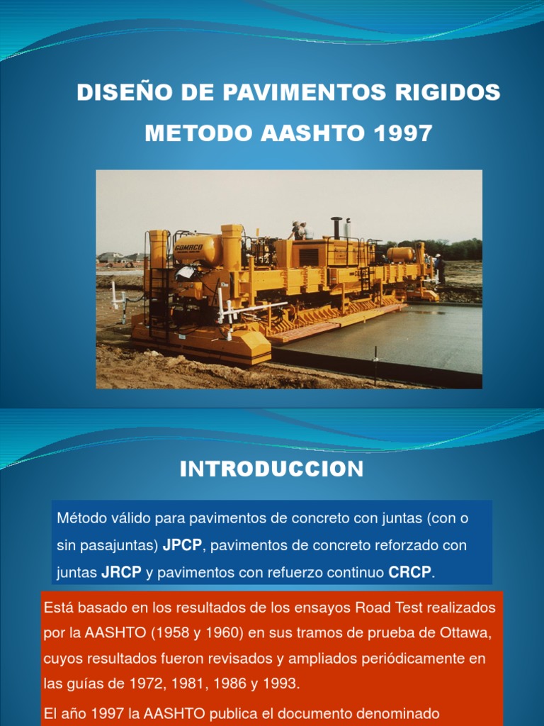 Pavimentos Rigidos Aashto 97 | PDF | Rigidez | Hormigón