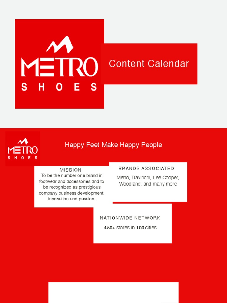 Metro Shoes - Content Calendar | PDF | Shoe | Footwear
