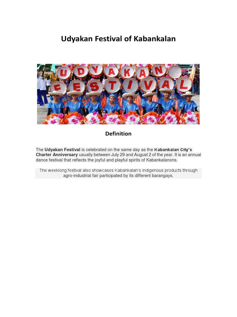 Udyakan Festival of Kabankalan | PDF