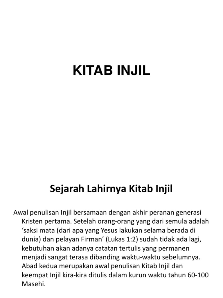 Kitab Injil | PDF