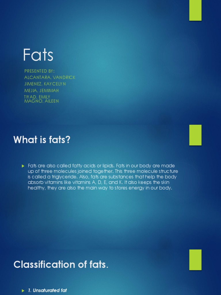 Fats | PDF | Fat | Saturated Fat