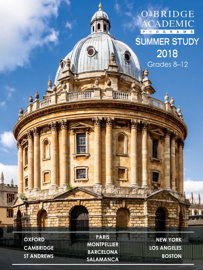 Oxbridge Academic Programs 2018 PDF | PDF | University Of Oxford ...
