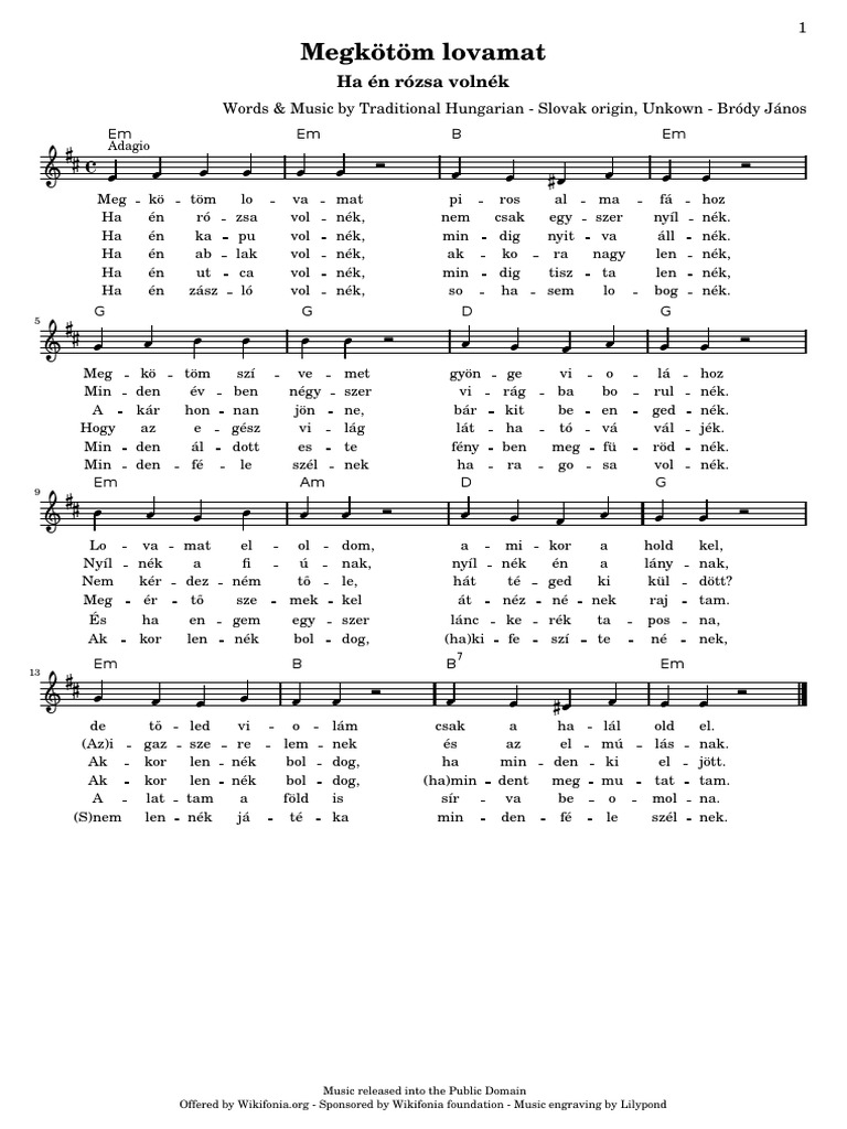 Ha Én Rózsa Volnék | PDF