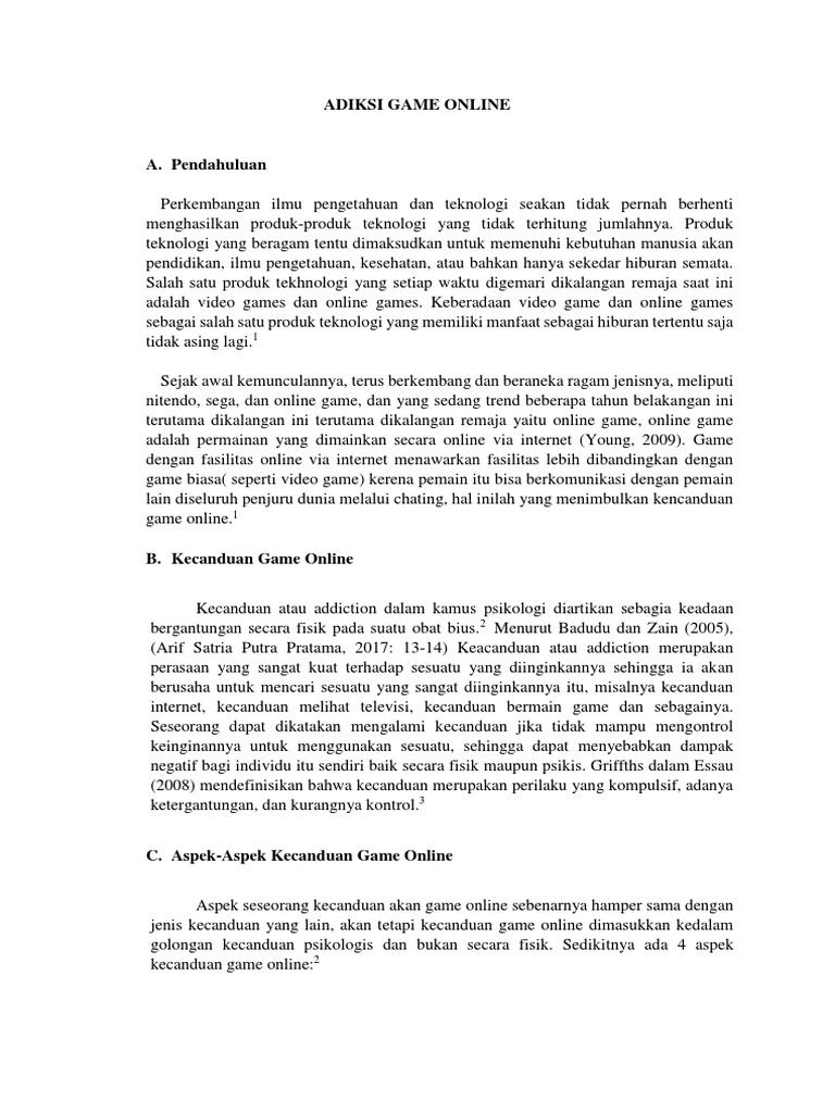 Gejala dan Penyebab Adiksi Game Online | PDF | Game & Aktivitas